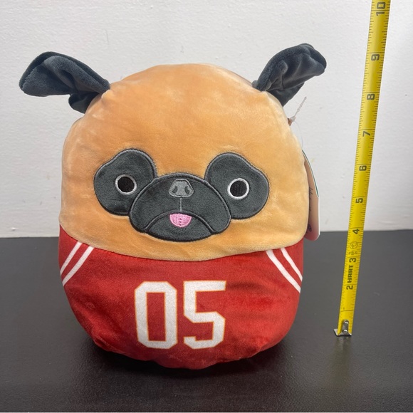 Squishmallows | Toys | Prince The Pug In Football Jersey Squishmallow 8 ...